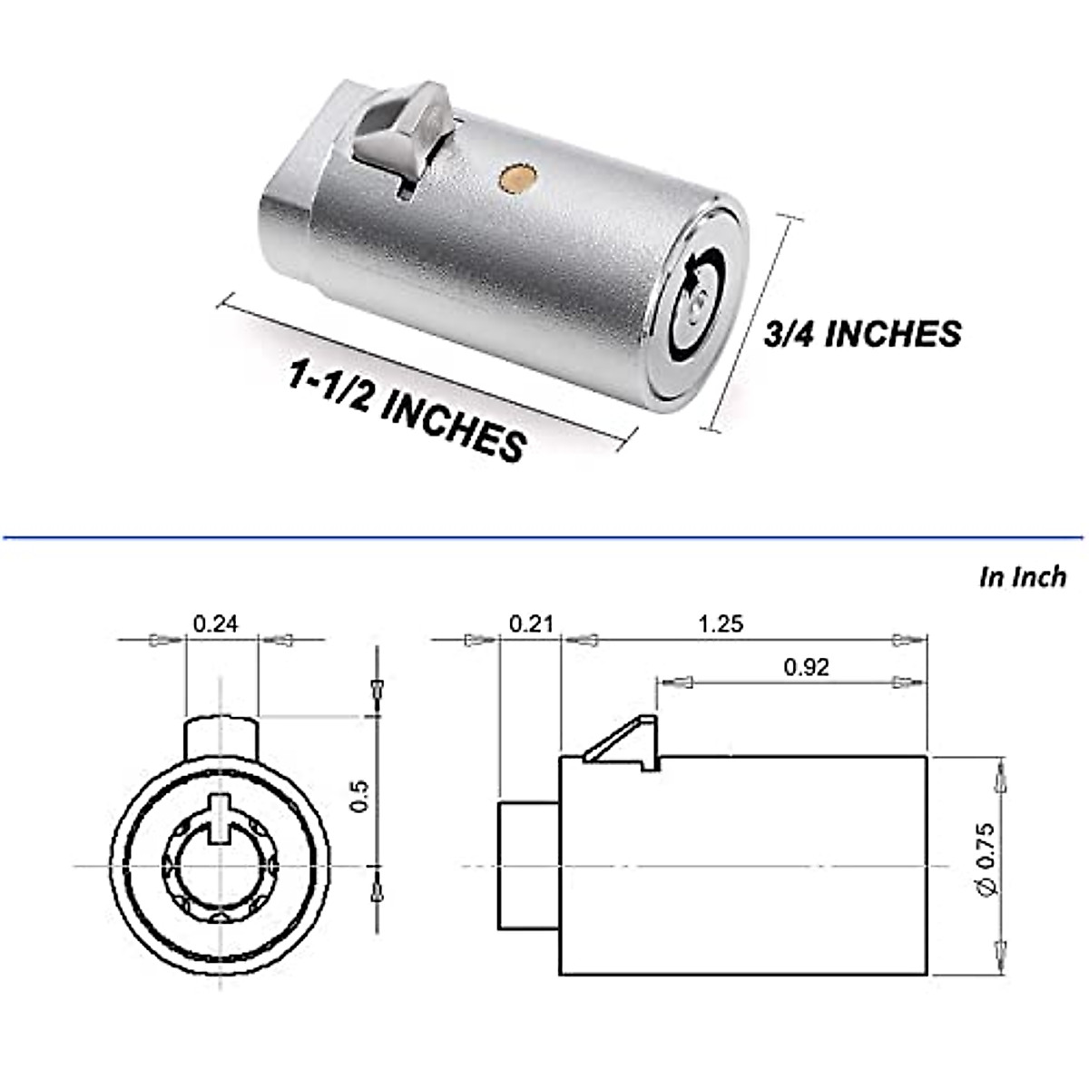 WOOCH Vending Machine Locks - Keyed Alike - Coke Machine Snack Machine Candy Machine Soda Machine Lock (2 Pack)