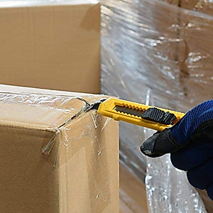 Tape King Utility Knife Box Cutters (12-Pack Bulk, 18mm Wide Blade Cutter) - Retractable, Compact, Extended Use for Heavy Duty Office, Home, Arts Crafts, Hobby for Cutting Boxes, Cartons, Cardboard