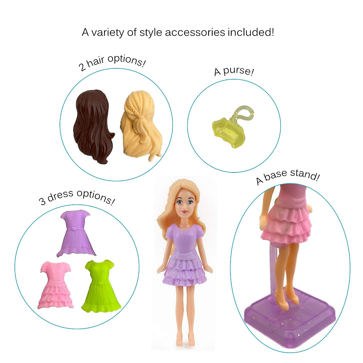 Vokodo Picnic Adventure Van With Doll Figurine Includes Slide Patio Furniture And Wardrobe Kids Pretend Play Party Bus Cooking Truck Kitchen Vogue Toy Fashion Car Vehicle Great Gift For Girls Children