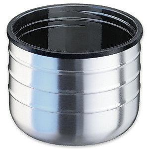 Isosteel Duo VA-9562DQ Vacuum-Insulated Thermos Flask with Quickstop Single-Hand Pouring System and 2 Screw-Off Drinking Cups 1.0 L 18/8 Stainless Steel