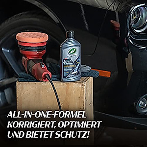 Turtle Wax 53448 Hybrid Solutions Ceramic Acrylic Black Polish and Wax Formulated for Black Car Paint, Removes Surface Scratches and Swirl Marks, Provides Water Repellency, Protection and Shine, 14 oz