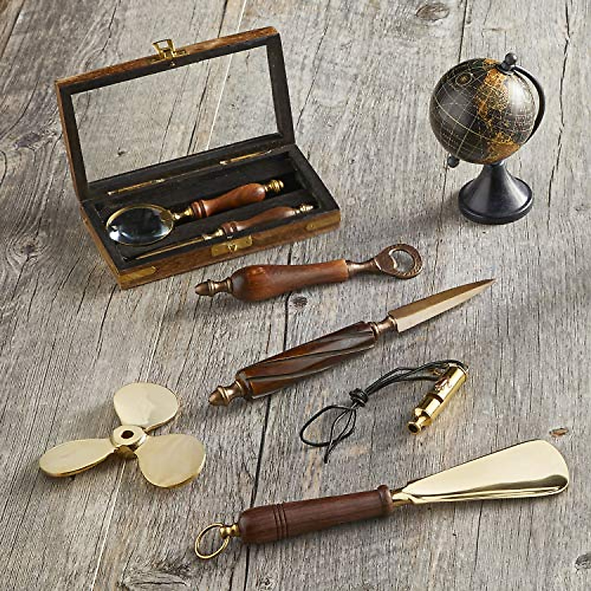 47th & Main Vintage Bottle Opener with Wood Handle, 6.69" Long