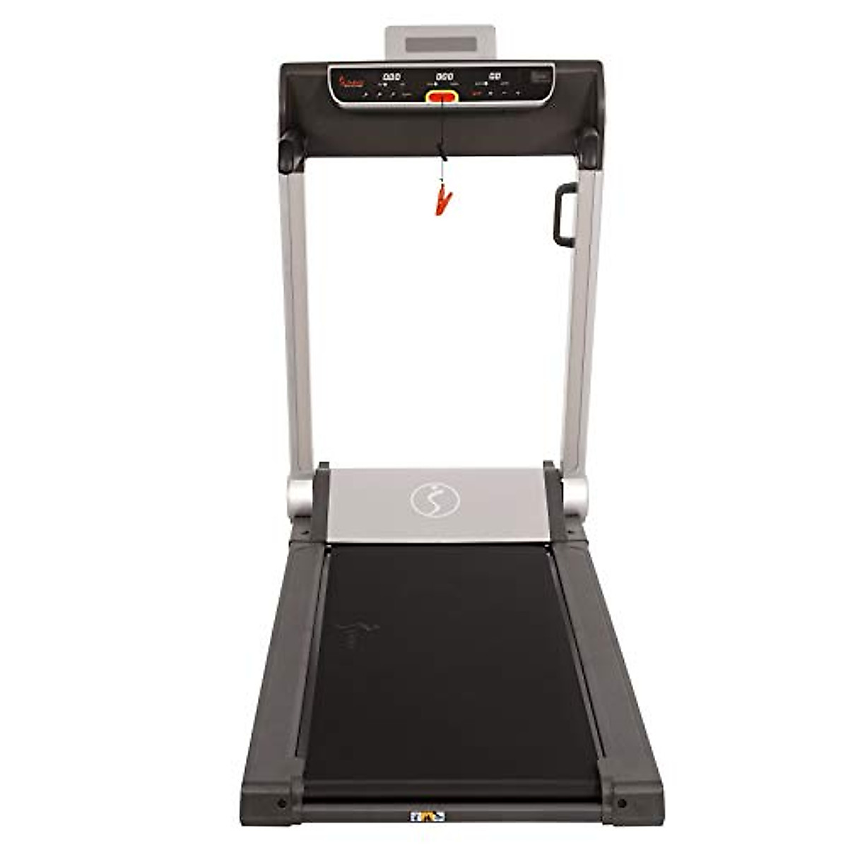 Sunny Health & Fitness Electric Slim Folding Running Treadmill with Wide Belt, Tablet Holder, Speakers, 250 lb Max Weight, No Assembly - Strider, SF-T7718, Gray