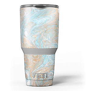 Design Skinz Slate Marble Surface V28 - Skin Decal Vinyl Wrap Kit Compatible with The Yeti Rambler Cooler Tumbler Cups