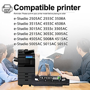 2 Pack TB-FC505 High Capacity Waste Toner Box Compatible TBFC505 Waste Toner Container Replacement for Toshiba e-Studio 2505AC 2555C 3508A 3515AC 4555C 4508A 3015AC 3555c 3505AC 2515AC 3055C 3005AC