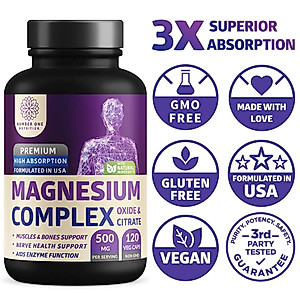 N1N Premium Magnesium Complex and Men's Multivitamins, All Natural Supplements to Improve Energy, Immunity and Support Bone, Muscle and Nerve Function, 2 Pack Bundle