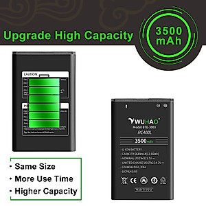 WUHAO BTE-3003 Replacement Battery 2024 Upgraded [3500mAh] for Verizon Orbic Speed Mobile Hotspot RC400L Battery
