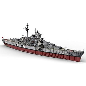Bismarck Battleship Building Block Bricks Model MOC Toys Gift(7164 PCS)