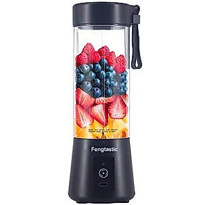 Portable Blender for Shakes and Smoothies, 13.5 Oz Personal Blender USB Rechargeable Small Smoothie Blender (Black)