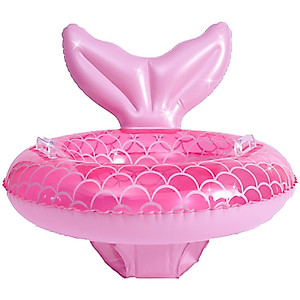 ZEYGLXC 2023 New Mermaid Baby Swimming Pool Floats 6-48 Months,Inflatable Pool Swim Ring with Seat and Handle for Babies Toddlers Infant Training Summer
