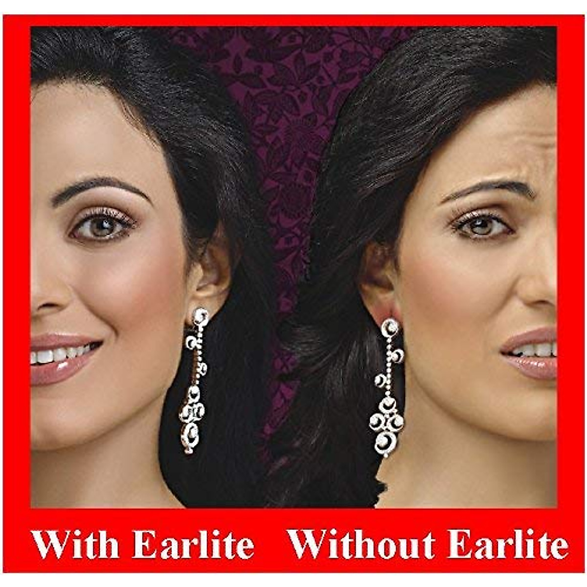 EarLite 240 (60 Ea X 4 Packs) Invisible Earring Ear Support Waterproof Patches in ZipLock Pouch - Made in USA