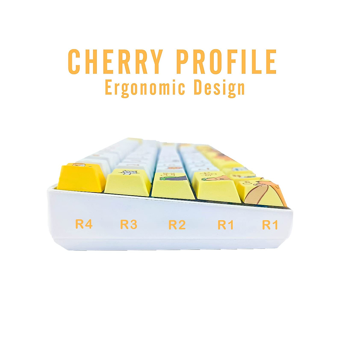 POPKEEY Dog Cat Pets Keycaps for Cherry MX Switches Cute Japanese Anime Mechanical Gaming Keyboard, PBT Key Caps Set