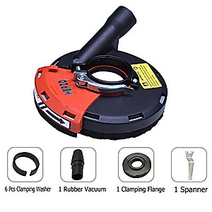 HERZO Universal Surface Grinding Dust Shroud for 7 Inch Angle Grinder Grinding Task