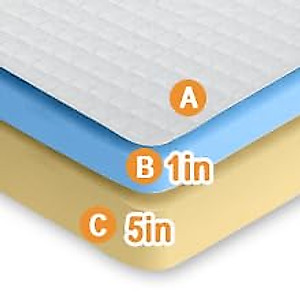 5/6/8/10/12-inch Gel Memory Foam Full Size Mattresses in A Box Full Size Lucid Mattress for Cool Sleep & Pressure Relief Medium Firm Vibe Mattress for Twin Bed,CertiPUR-US Certified，75×54×12，White