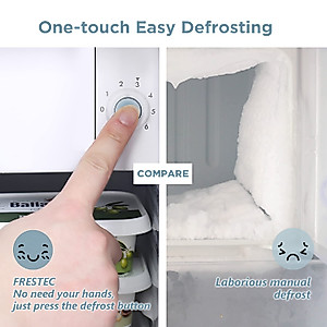 4.5 Cu.Ft Compact Fridge Mini Refrigerator with Freezer Small Refrigerator Auto Defrost,Super Quiet,6 Adjustable Mechanical Thermostat,Energy Saving,LED Inside for Room Dorm Office (Black)