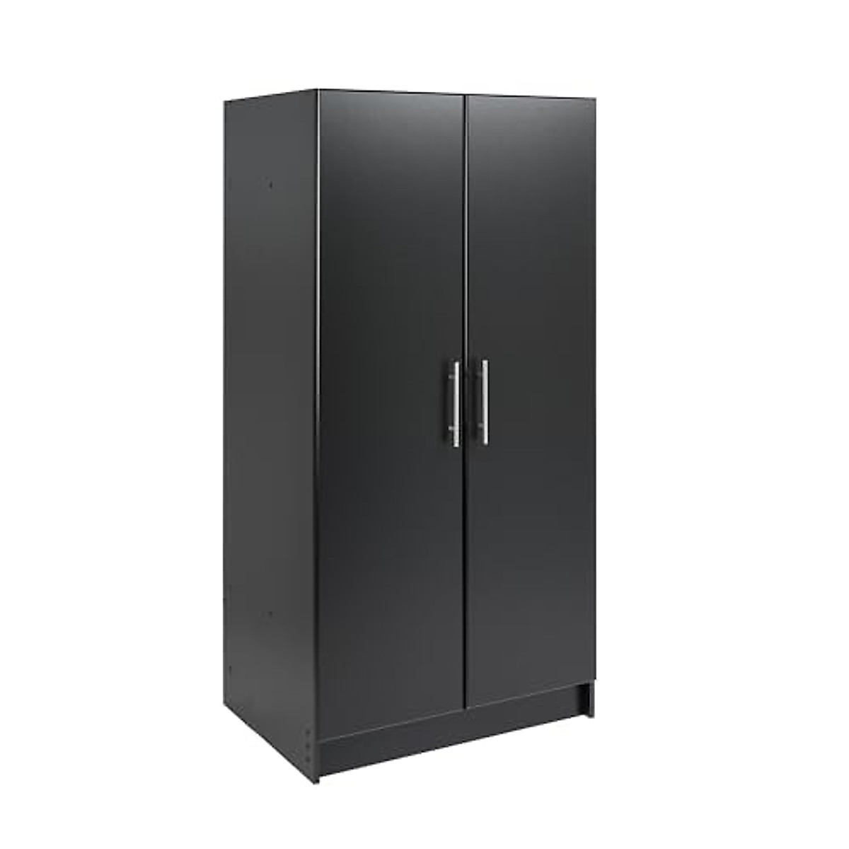 Prepac Elite 32" Storage Cabinet Closet, Black Storage Cabinet, Linen Cabinet, Wardrobe Cabinet with Hanging Rail and Shelves 24.5" D x 32" W x 65" H