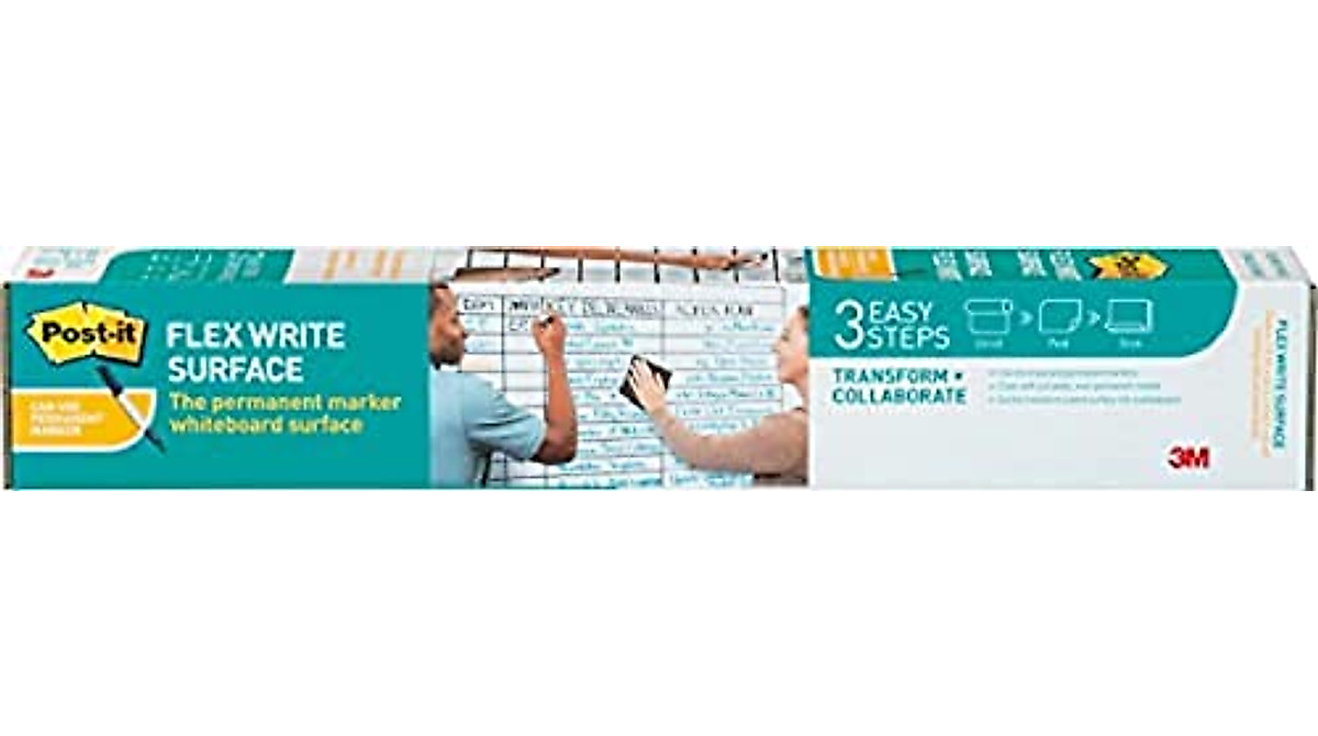 Post-it Flex Write Surface - Portable Whiteboard & Marker Wipes