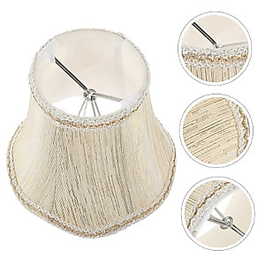 DOITOOL 2pcs Fabric Lampshade Rustic Floor Lampshade Royal Lamp Shades Lamp Shade Replacement Fabric Lamp Shade Lamp Shade Fabric Cloth Nightstand Lamp Shade Pagoda Iron Sector