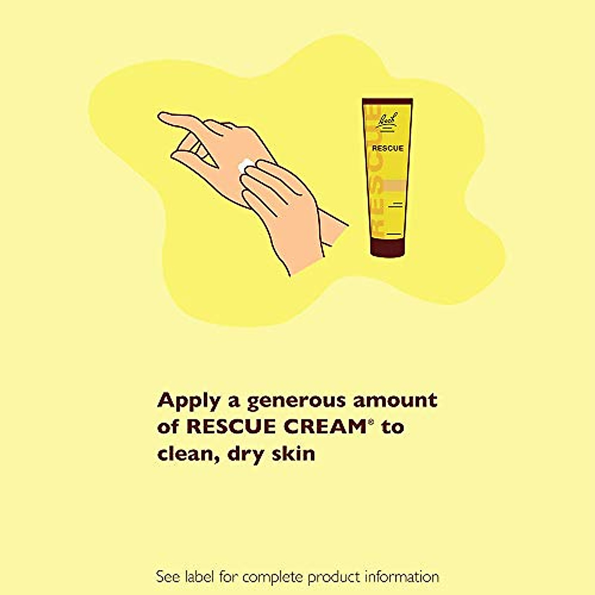 Bach RESCUE Cream, Hydrating Skincare for Hands, Body and Face, Shea Butter, Homeopathic Stress Relief Flower Essences, Fragrance-Free, Paraben-Free, 30g