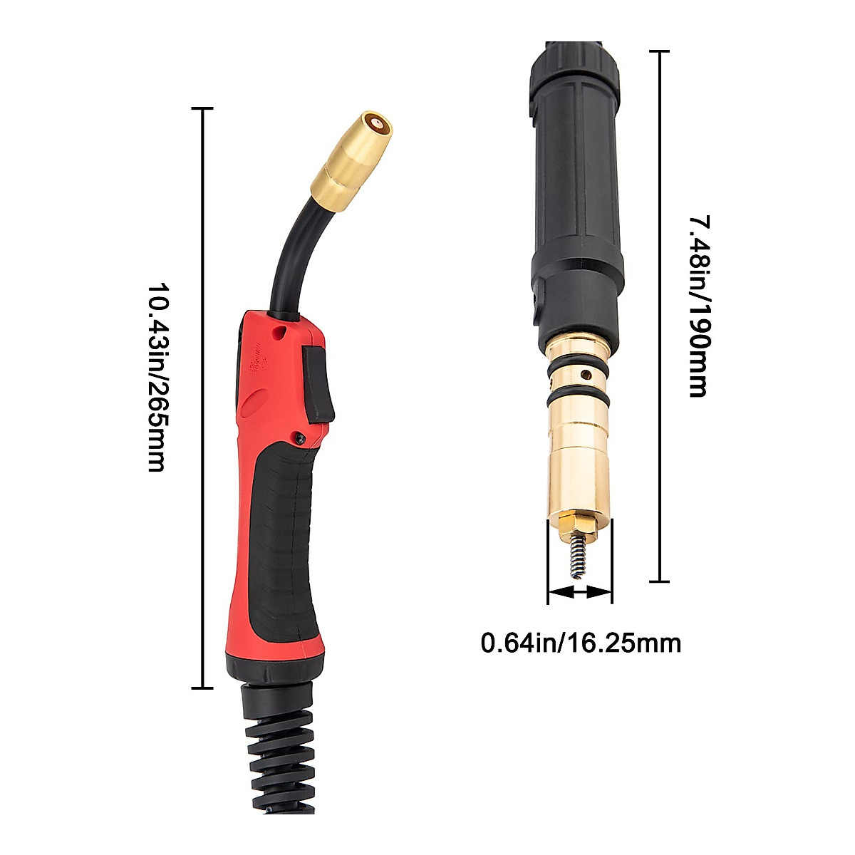 MIG Welding Gun Torch Stinger, Flexible MIG Gun 100A 10ft Compatible with Miller M-100 M-10#248282 - Mig Welder Stinger