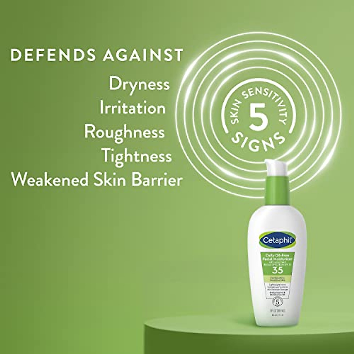 Cetaphil Face Moisturizer, Daily Oil Free Facial Moisturizer with SPF 35, For Dry or Oily Combination Sensitive Skin, Fragrance Free Face Lotion