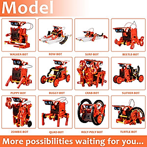 STEM Projects 12-in-1 Solar Robot Toys,Learning Science Experiment Kit, Easy to Build,Gifts for Kids Ages 8+ Year Olds Boys
