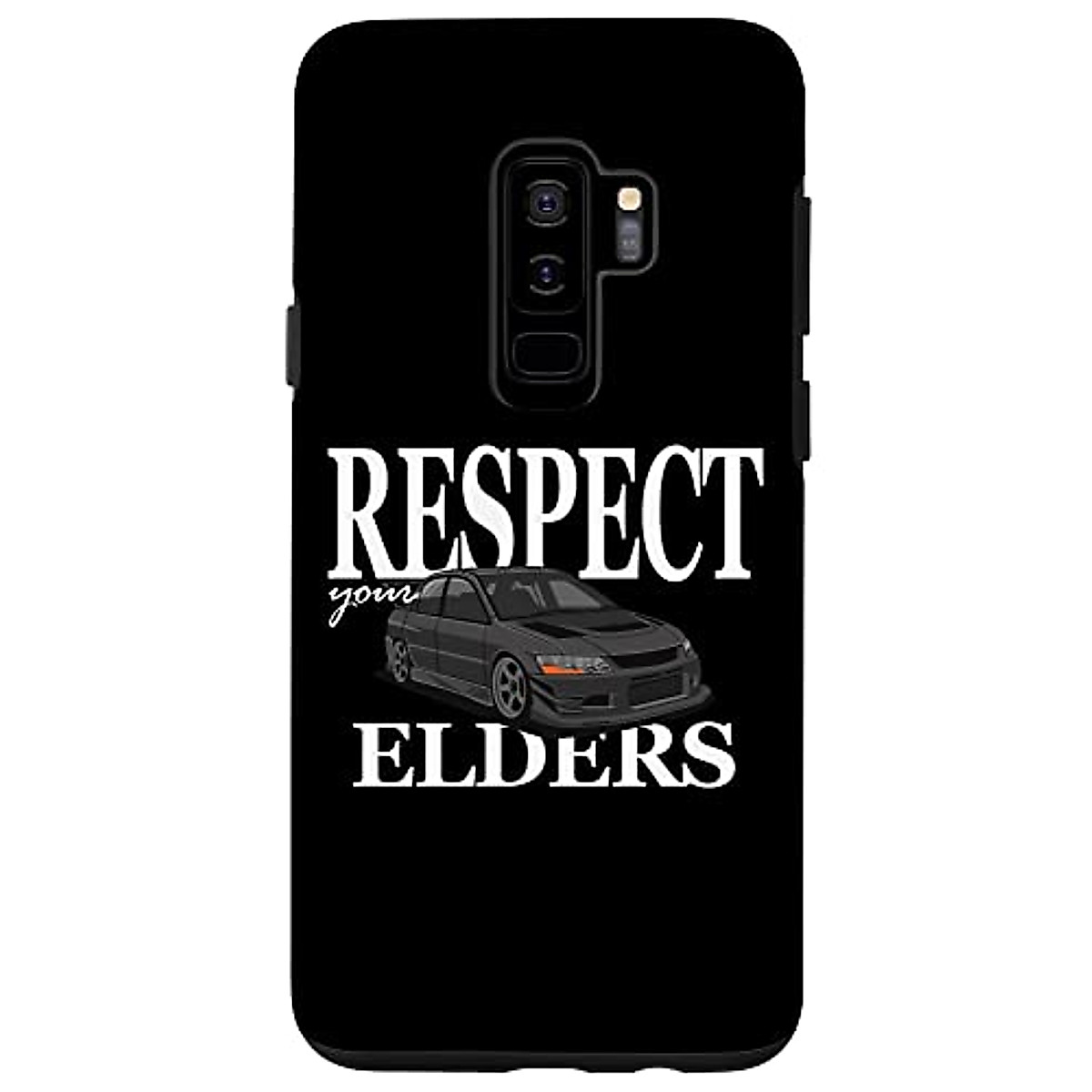 Galaxy S9+ Retro Racer, Respect Your Elders, Mens Vintage Tuner Car Case