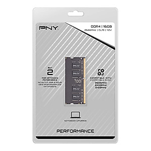 PNY Performance 16GB DDR4 DRAM 2666MHz (PC4-21300) CL19 (Compatible with 2400MHz or 2133MHz) 1.2V Notebook/Laptop (SODIMM) Computer Memory RAM – MN16GSD42666