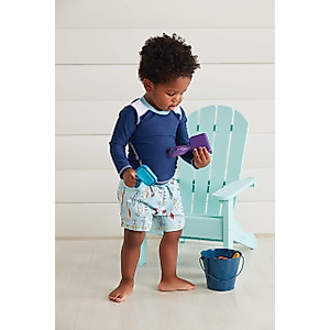 Mud Pie baby boys Fishing Lure ANIMAL SWIM TRUNKS, Fish, 2-3T US