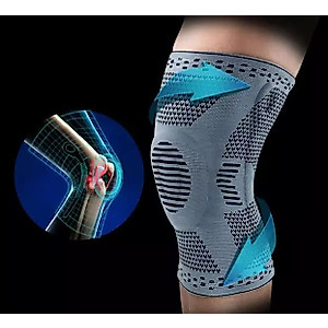 Knee Braces for Knee Pain, Compression Knee Brace with Stablalizers - Knee Support Brace for Hiking & Sport, Knee Brace for Arthritis, Running, Workout, Knee Injury Suitable for Men & Women (Large)