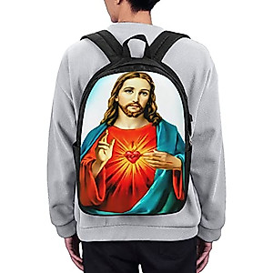 CXXYJYJ Sacred Heart Of Jesus Travel Laptop Backpacks Business Durable Laptops Backpack With Usb Charging Port College School Computer Bag For Men Women Fits Notebook