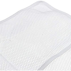 Bonlting 4 Rings Quick Dry Hanging Caddy and Bath Organizer with 6-Pocket, Hang on Shower Curtain, Shower Organizer, Mesh Shower Caddy, Bathroom Accessories, Save Space in Small Bathroom Tub