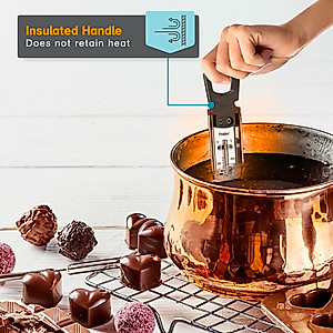 Candy Thermometer Deep Fry/Jam/Sugar/Syrup/Jelly Thermometer with Hanging Hook Cooking Thermometer Food Thermometer Quick Reference Temperature & Pot Clip