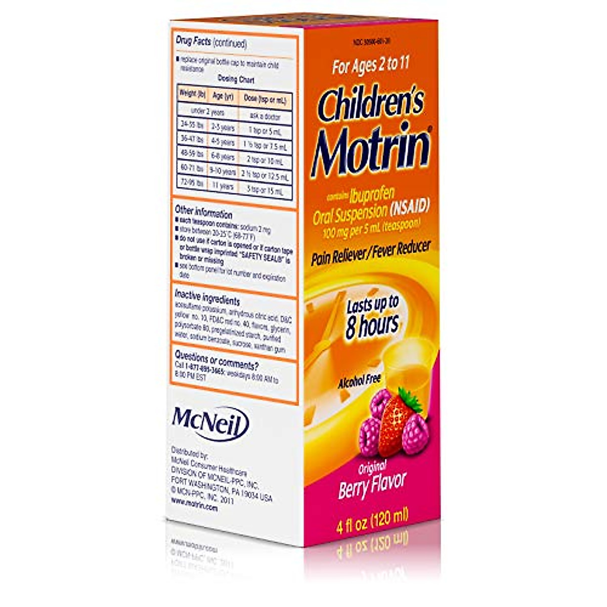 Children's Motrin Oral Suspension, Ibuprofen,Pain Relief, 4 Oz