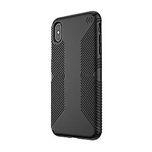 Speck Presidio Grip iPhone XS Max Case - Slim Fit, Silicone, Black/Black