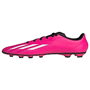 adidas X SPEEDPORTAL.4 Flexible Ground Soccer Shoe, Team Shock Pink/White/Black, 3.5 US Unisex Little Kid