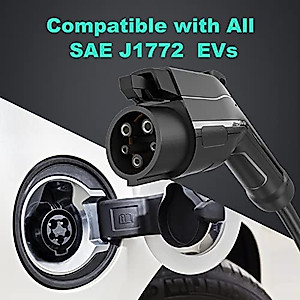 MAX GREEN Speeder Level 2 EV Charger, Adjustable Current (10A/16A/20A/24A/32A) Portable EVSE, 240V 25ft NEMA 14-50 Electric Vehicle Charging Station