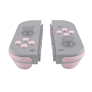 eXtremeRate DIY Full Set Buttons for Nintendo Switch & Switch OLED, Replacement Buttons for JoyCon, ABXY Direction Keys SR SL L R ZR ZL + - Home Capture Trigger Buttons Springs - Cherry Blossoms Pink
