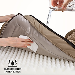 INVENHO Orthopedic Dog Beds Large Sized Dog, XL Washable Dog Sofa Bed Large, Egg-Crate Foam Dog Couch Bed with Washable Removable Cover, Waterproof Lining and Nonskid Bottom