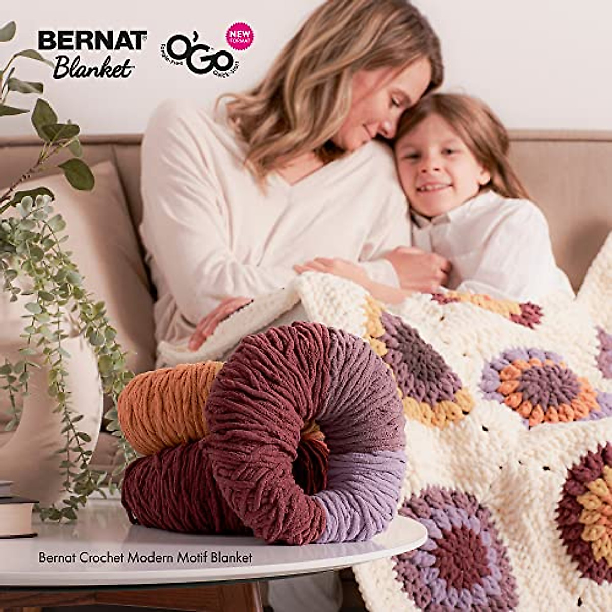 Bernat Blanket O'Go Sky Yarn - 4 Pack of 300g/10.5oz - Polyester - 6 Super Bulky - Knitting/Crochet