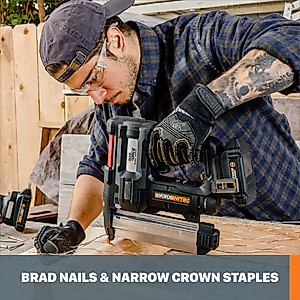 Worx WX840L 20V Power Share Cordless 18 Gauge Nail & Staple Gun