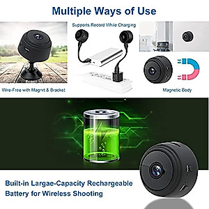 Mini Hidden Spy Camera Wireless Security WiFi Small IP Cameras Smart Home Night Virsion Magnetic Camcorder Surveillance,Built-in Battery, APP Real-time View,Indoor Outdoor Cameras, 150°Wide Angle