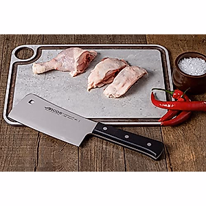 Arcos Cleaver Knife 6 Inch Nitrum Stainless Steel and 160 mm blade. 477 gr. Professional Knife for Boning. Ergonomic Polyoxymethylene POM Handle. Series Universal. Color Black