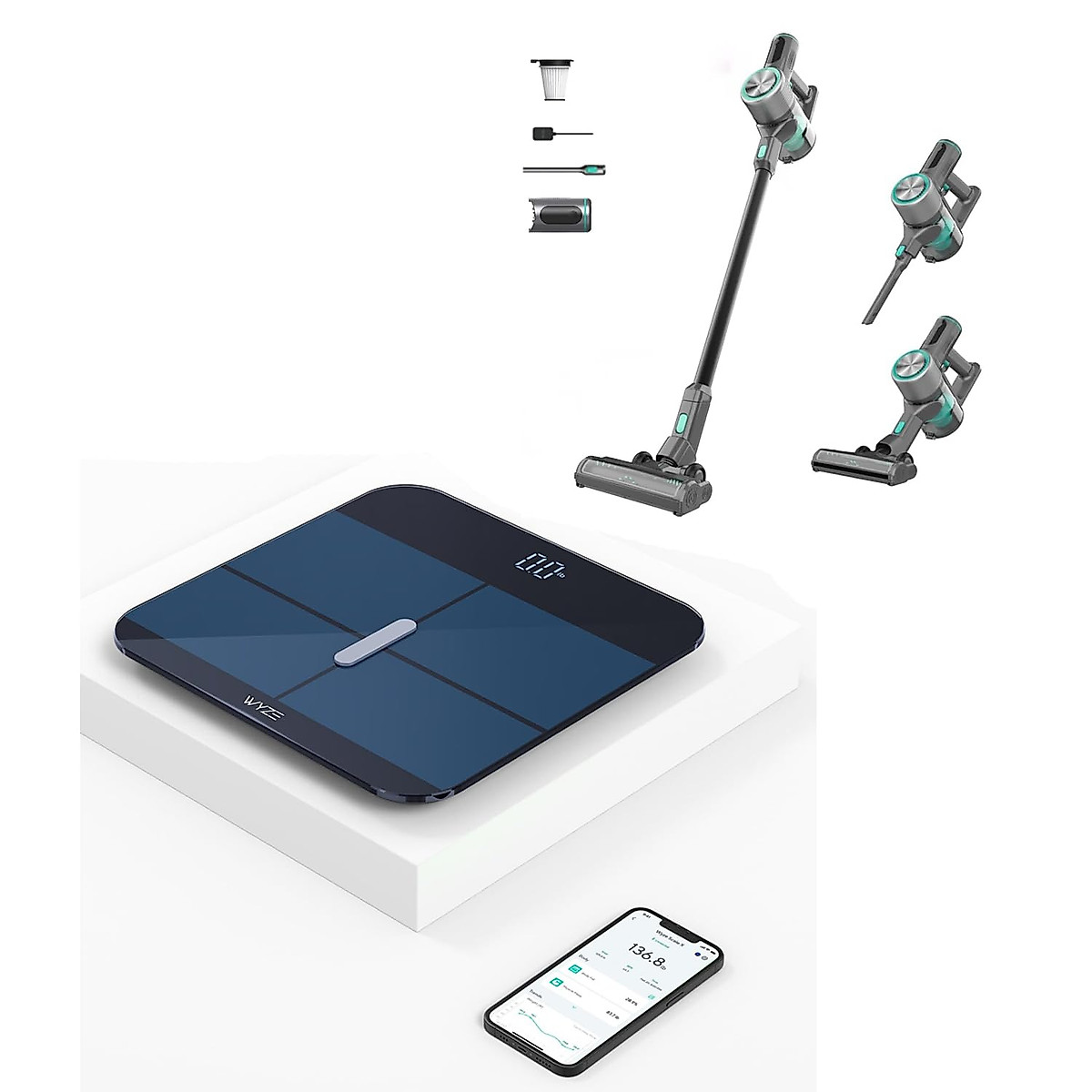 WYZE Smart Scale X & Cordless Vacuum S Bundle