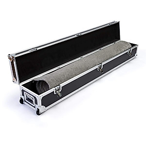 Displays2go Trade Booth Travel Case w/Wheels, Butterfly Latches – Black (CACASE01)