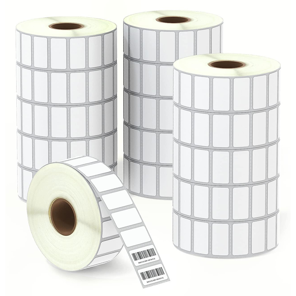 BETCKEY - 1" x 0.5" (25 mm x 13 mm) Small Labels Compatible with Zebra & More Label Printer,Premium Adhesive & Perforated [16 Rolls, 38880 Labels]