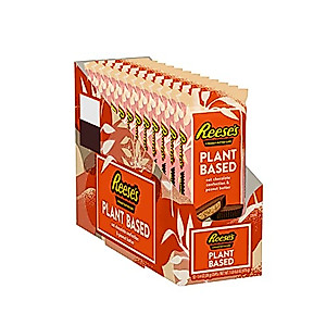 REESE'S Plant Based Oat Chocolate Confection Peanut Butter Cups, Candy Packs, 1.4 oz (12 Count)
