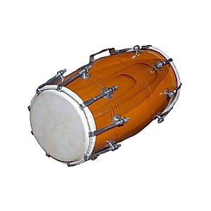 SHREYAS HANDMADE WOOD DHOLAK INDIAN FOLK MUSICAL INSTRUMENT DRUM NUTS N BOLT