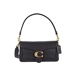 COACH Polished Pebble Leather Tabby Shoulder Bag 26 Black One Size