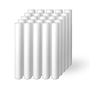 Ronaqua 5 micron 20” x 2.5” Sediment Replacement Cartridge. Fits Standard 20 inch x 2.5 inch Housings. Compatible with FPMB5-20, FPMB520, SDC-25-2005/4, VX05-20, 25 pack